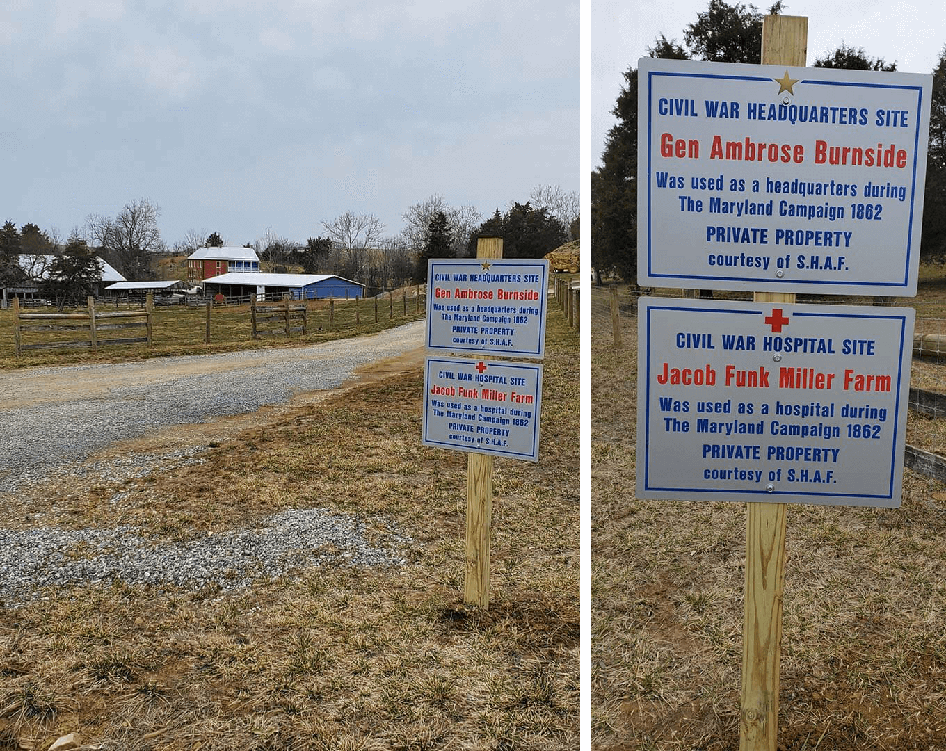 Jacob Funk Miller farm marked by SHAF - SHAF - Save Historic Antietam